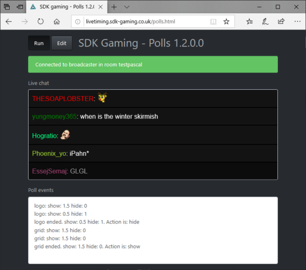 Twitch Polls Web App - SDK Gaming