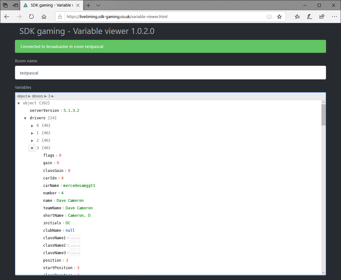 Sdk Variable Viewer Sdk Gaming