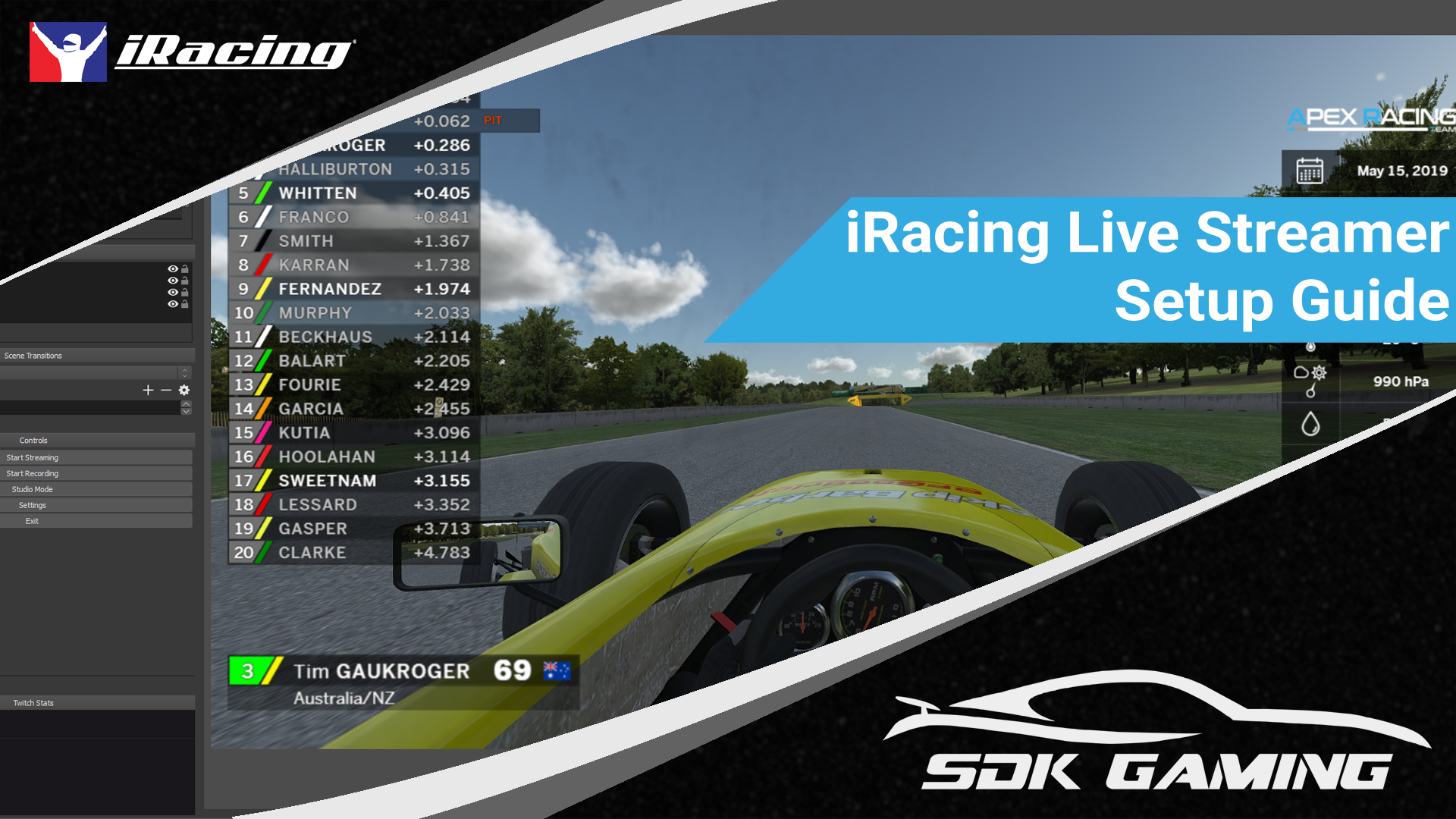 How to Series: iRacing Live Streamer Setup - SDK Gaming