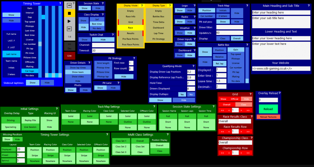 Streamer Control Tab - SDK Gaming