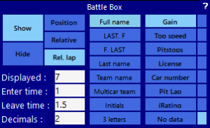 Overlay - 672 - Battle Box Driver Name Formatting - SDK Gaming